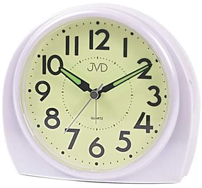 JVD Ručkový analogový netikající tichý budík JVD SRP3701.2 s luminiscenčním displejem