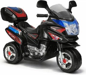 LEAN CARS Elektrická motorka pro děti HC8051 černá, LED světla a zvuky