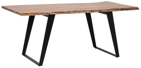 Dřevěný hnědý jídelní stůl 200 x 100 cm JAIPUR  Beliani
