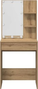 sada toaletního stolku s LED dub artisan kompozitní dřevo 3329182