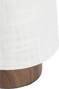 Krémová kovová stolní lampa s textilním stínidlem (výška 42 cm) Howie – Light &amp; Living