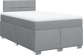 Box spring postel s matrací světle šedá 120 x 200 cm textil 3288155