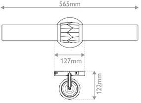 Hinkley HK-ELLISON2-BK-HB -Koupelnové svítidlo ELLISON 2xE27/40W/230V IP44 zlatá