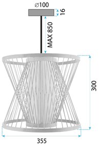 Toolight Závěsné osvětlení BOHO 5C NEW