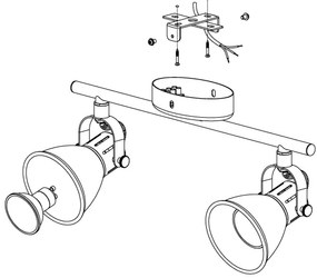 Eglo 98394 - LED Bodové svítidlo SERAS 2xGU10/3,3W/230V