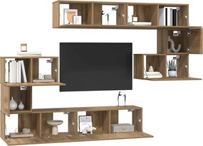 Sestava TV skříněk 8 ks Artisanový dub Kompozitní dřevo 3393218
