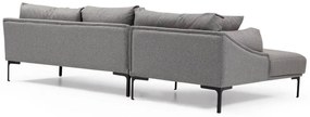 Designová rohová sedačka Pallavi 255 cm šedá - levá