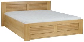 Drewmax LK212 BOX 140x200 cm dřevěná postel masiv dub dvojlůžko
