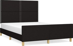 Rám postele bez matrace černý 140 x 200 cm textil 3124978