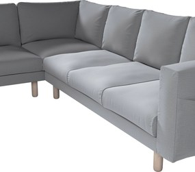 Potah na pohovku IKEA Norsborg rohová 5-místná barva šedá látka sametová