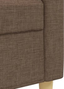 2dílná sedací souprava s polštáři hnědá textil 3278338