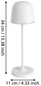 Eglo 900458- LED Stmívatelná venkovní lampa MANNERA 2,2W/5V 1800 mAh šedá IP54