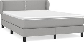 Box spring postel s matrací světle šedá 140 x 200 cm textil 3126165