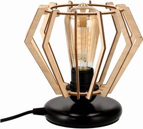 BERGE Stolní lampa LED 1xE27 WOOD BRILLIANT