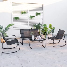 Costway 4-dílný. Gartenmöbel Set mit Sanfter Schaukelbewegung Sitzgruppe für 4