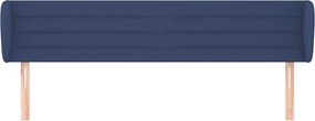 Čelo postele typu ušák modré 183x23x78/88 cm textil 3117304
