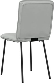 Jídelní židle 4 ks světle šedé samet 3315309