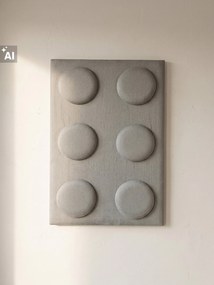 Sinsay - Sametový čalouněný panel ve tvaru kostky - šedá