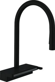 Hansgrohe Aquno Select M81, páková kuchyňská baterie 170, vytahovatelná sprška, 3jet, černá matná, HAN-73837670