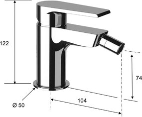 Sapho, KAI stojánková bidetová baterie bez výpusti, černá matná, KA03/15