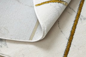 Dywany Łuszczów, Kusový koberec Emerald geometric 1012 cream and gold kruh, 200x200 (průměr) kruh, bílá, ložnice