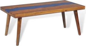 Konferenční stolek, teak a pryskyřice, 100x50x40 cm 245067