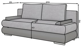 Eltap Rozkládací pohovka Milo Materiál a barva potahu: Soft 17, Soft 11 - bílá