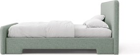 Čalouněná dvoulůžková postel s roštem 140x200 cm v mentolové barvě Eda – Micadoni