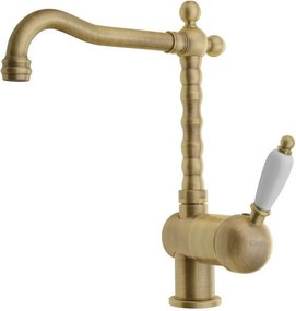 Sapho Kirké - Dřezová baterie, bílá páčka, bronz KI14BB