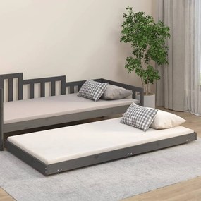 823501 vidaXL Rám postele šedá 80 x 200 cm masivní borové dřevo