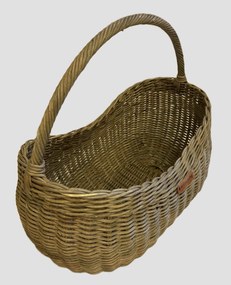 Vingo Ratanový nákupní koš s podélnou ručkou, 55 x 32 cm