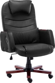 vidaXL Kancelářská židle umělá kůže [20377] Barva: Černá