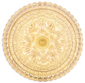 Stropní/nástěnná kruhová lampa Glitter čirá, bílá Rozměry: Ø  28 cm, výška 8 cm