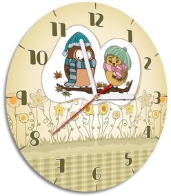 Gario Dětské hodiny Sovičky s čepicemi Rozměry: 30 x 30 cm