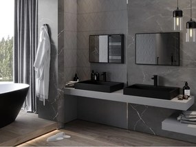 Mexen Loft koupelnové zrcadlo obdélníkové 70 x 50 cm, černý rám - 9852-070-050-000-70