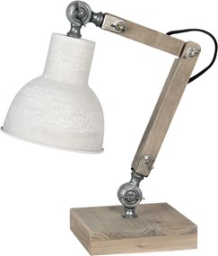 Dřevěno-kovová stolní lampa Amaury - 15*15*47 cm E27/max 1*60W