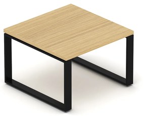 NABYTEK-DESIGNOVY.CZ - DESK0860O - Konferenční stolek EPIC, 80/120cm, ocelová podnož O, výška 54cm, dub/černá