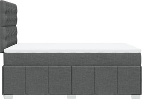 Box spring postel s matrací tmavě šedá 120x200 cm textil 3291643