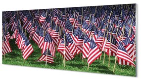 akrylový obraz Usa vlajky 120x60 cm