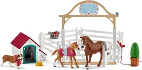 Set figurek a příslušenství schleich hostující koně, hannah s fenkou ruby 42458