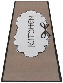Hanse Home, Běhoun Cook & Clean 105728 Brown White Black, 50x150, hnědá, kuchyně