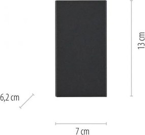 PN 9442-13 BLOCK LED venkovní nástěnné svítidlo antracit IP54 3000K - PAUL NEUHAUS