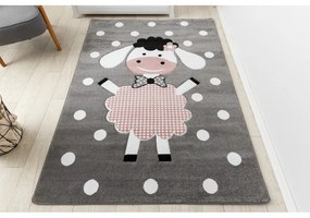 Dywany Łuszczów, Dětský kusový koberec Petit Dolly sheep grey, 160x220, růžová, dětský pokoj