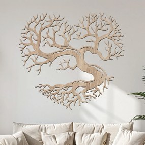 dřevo života Dřevěný strom SRDCE PŘÍRODY Zvolte rozměr (cm): 95x87, Zvolte barvu dekoru: Dub Sonoma