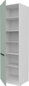 ARIA sb | vysoká skříňka 60 DK-210 2F potravinová s policemi | 60 cm | ANTI FINGERPRINT povrch | bílá/aquamarine