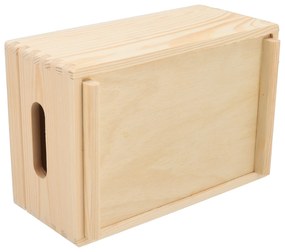 ČistéDřevo Dřevěný box s víkem 30 x 20 x 14 cm