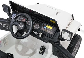 Ramiz Jeep Wrangler Rubicon LIFT elektrické autíčko pro děti bílé
