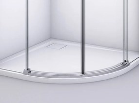 Sanswiss DIVERA D22SRB sprchový kout čtvrtkruhový 100x100 cm Profil: Aluchrom, Sklo: Hladké čiré, Rozměr: 100x100 cm