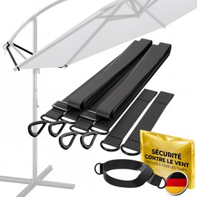 Kingsleeve Protivětrný set pro konzolový slunečník – s kovovými háky, nastavitelný