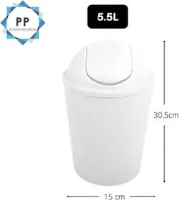 MSV AKO výklopný koš 5.5 L bílý / plast
